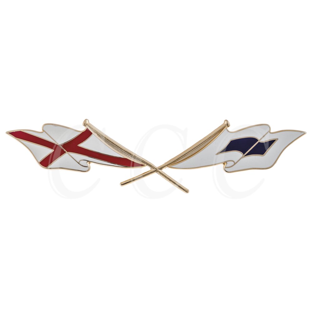 CROSSED FLAGS EMBLEM REAR WING TRIUMPH HEARLD - Your Shop for British