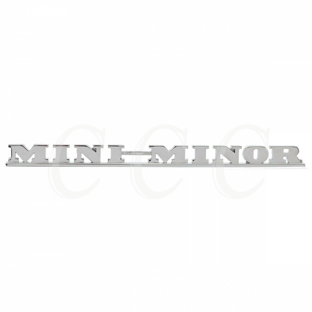 "Mini-Minor"-Schriftzug Heck, - Ihr Ersatzteilshop für Englische Klas