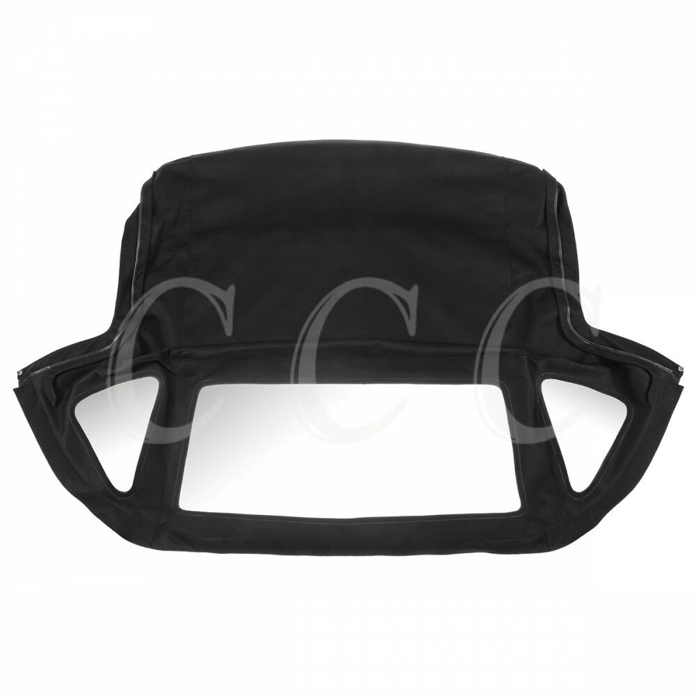 CONVERTIBLE TOP DE-LUXE, BLACK MOHAIR, FOR GREY FOLDING FRAME >1970,