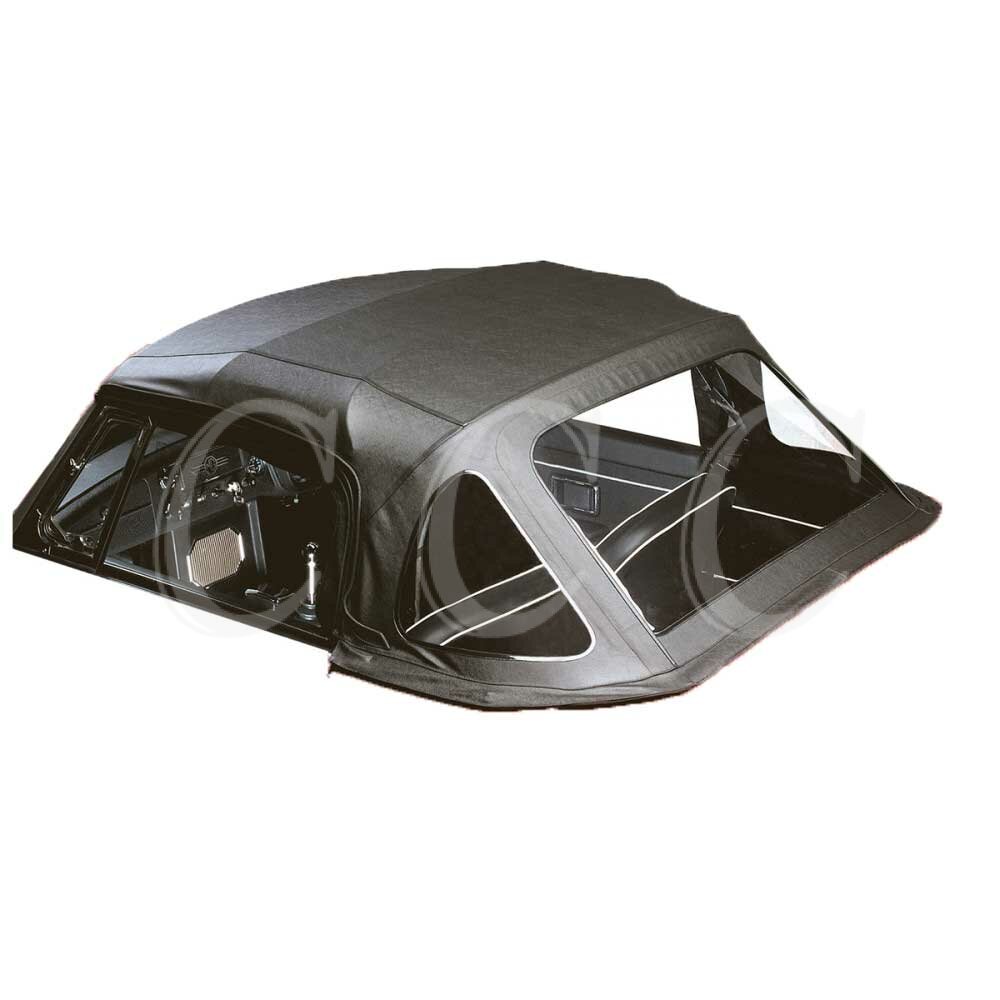 CONVERTIBLE TOP DE-LUXE, BLACK VYNIL, FIXED REAR WINDOW, FOR GREY FOL