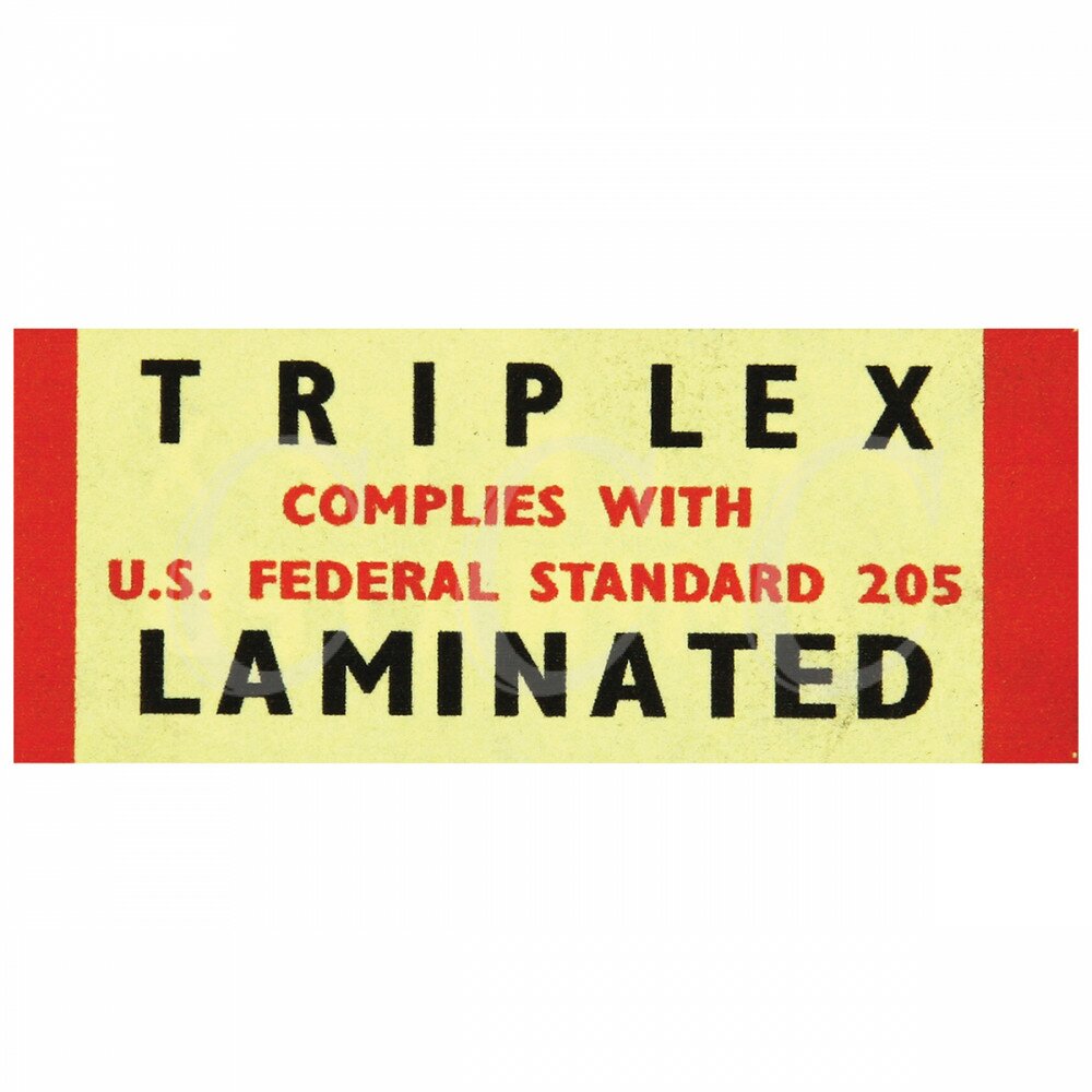 Aufkleber Triplex-Verbundglas-Scheibe - Ihr Ersatzteilshop für Englis