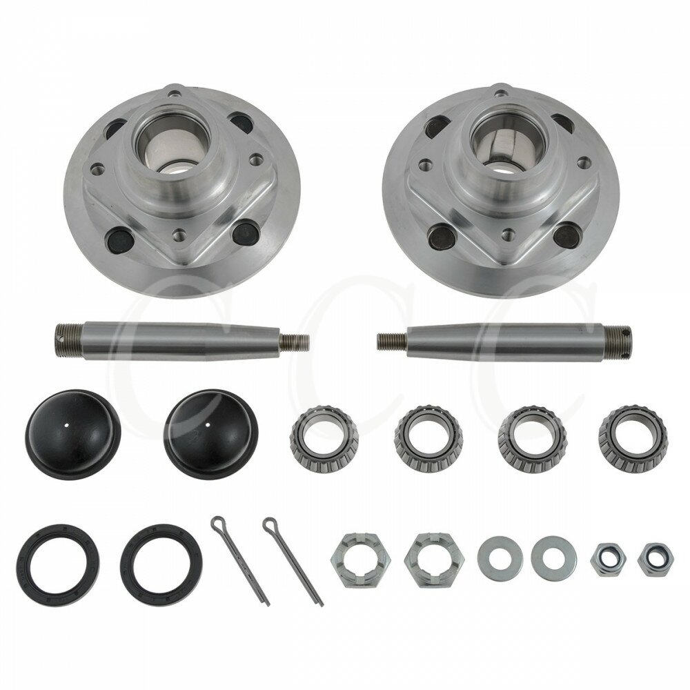 Aluminium Hub Kit, with stub axle & bearings - Your Shop for British
