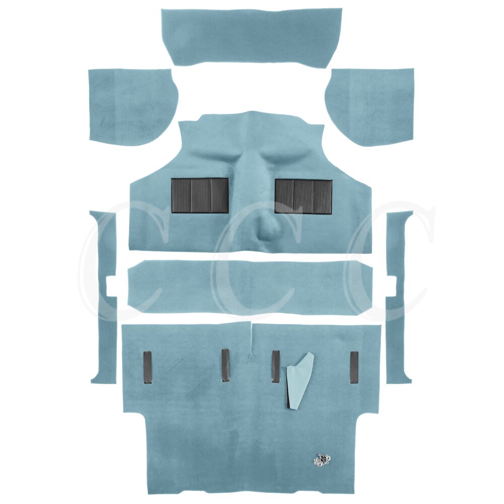 CARPET SET MOULDED, MINI PRE 70 POWDER BLUE - Your Shop for British C