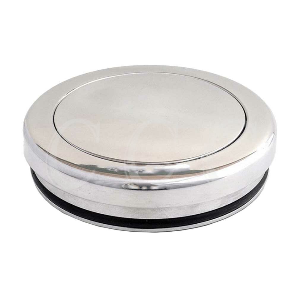 HORN PUSH ASSEMBLY, STEERING WHEEL, POLISHED ALUMINIUM, PLAIN, 3.5",